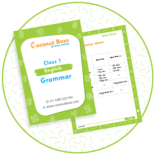 Class 1 English Worksheets – Coconut Boxs – Building Blocks For Kids